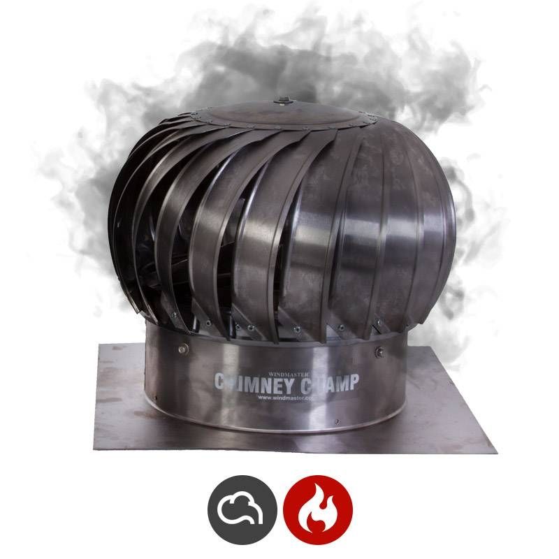 Chimney Cowl Chimney Champ 350mm Galvanised Black | Cowls | Shop Online