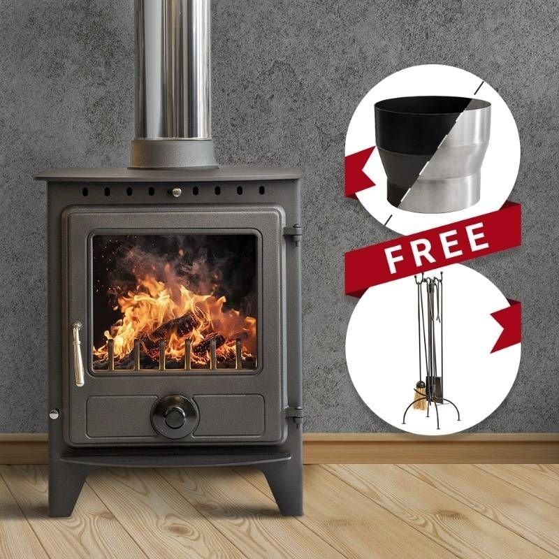Freestanding Steel Kobra Fireplace On Legs 7KW Promption Combo | Fire ...